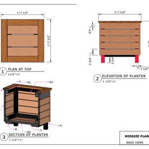 Planter Box Plans for Garden and Outdoor BUNDLE- Flower Raised Bed Deck ...