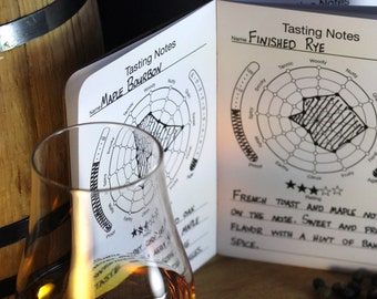 Leather Bourbon Tasting Journal, Handcrafted Whiskey Log Book - Etsy