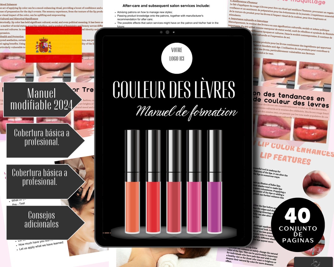 Editable PMU Lips Color Guide, Understand Lip Tattoo Coloring, PMU Lips ...
