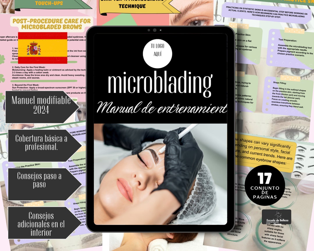 Microblading Training Manual, Microblading, Ombre Powder, Combo, PMU Training Manual, Machine ...