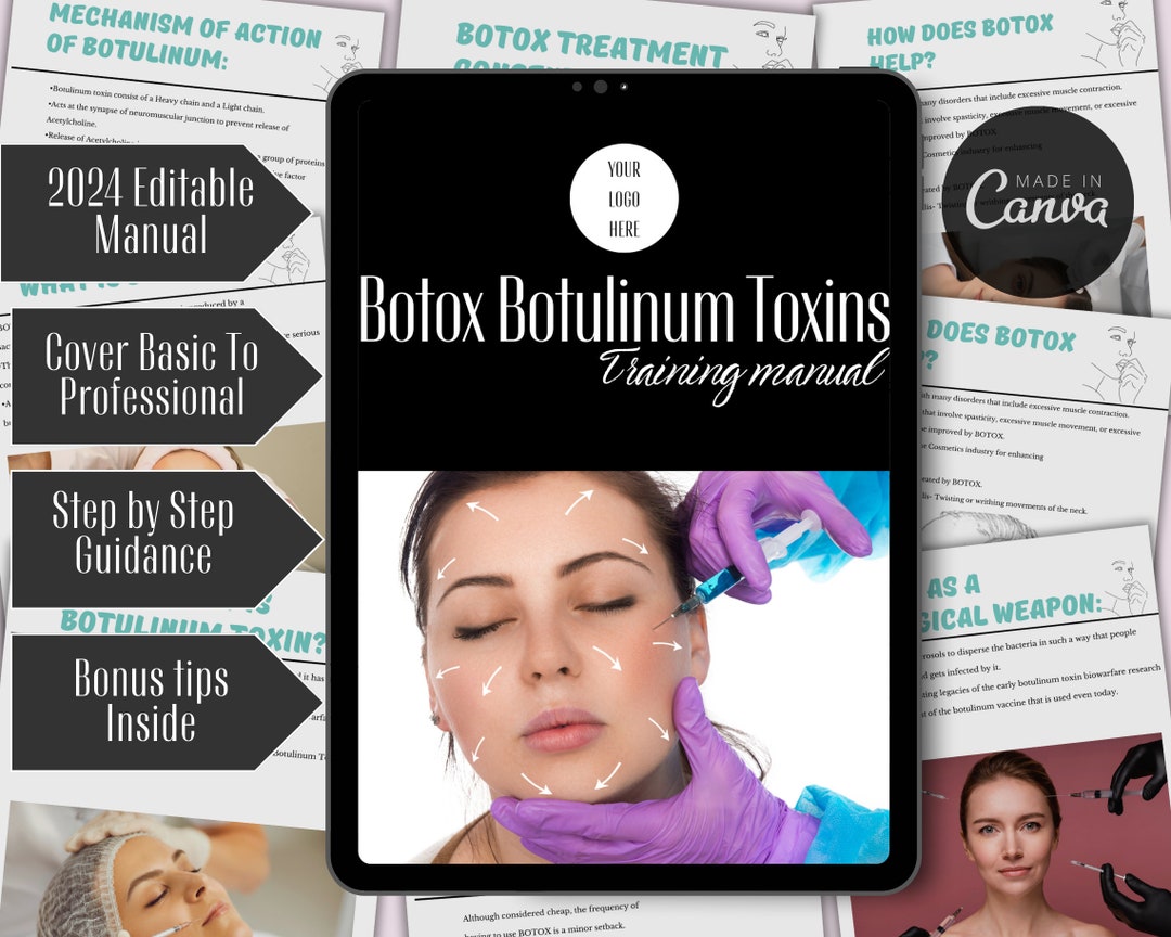 Advance Botox Botulinum Toxins Training Manual, Botox Guide, Neurotoxins, Student Guide, Nurse ...