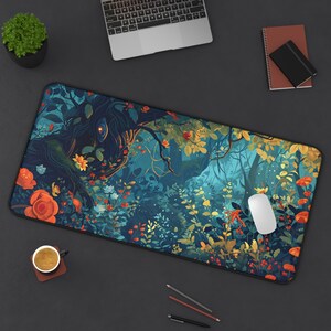 Forest Desk Mat: Aesthetic Cozy Trees, Unique Fantasy Vibe, Cute Office ...