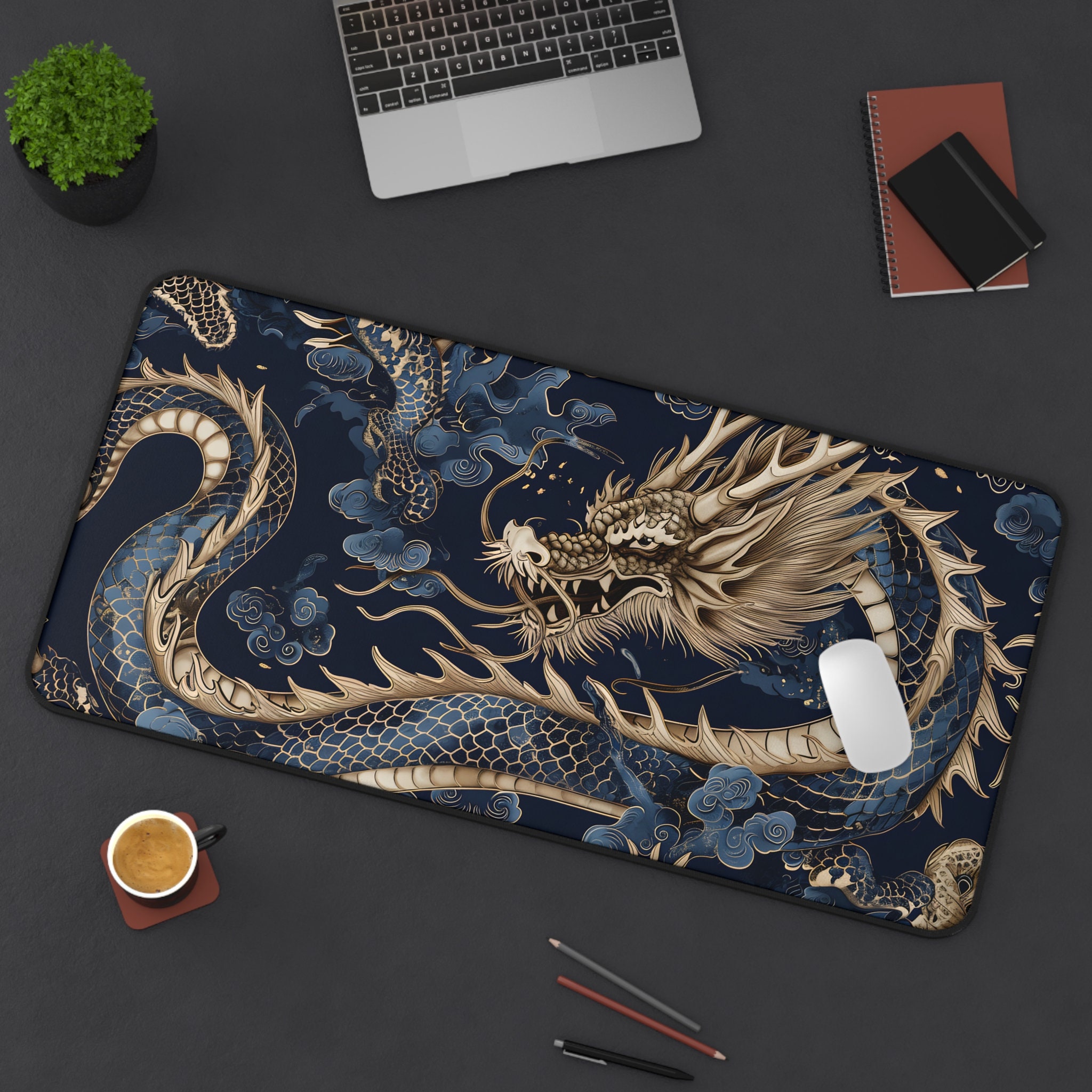 Dragon Desk Mat: Aesthetic Cozy Gamer Haven With Unique Dragon Anime ...