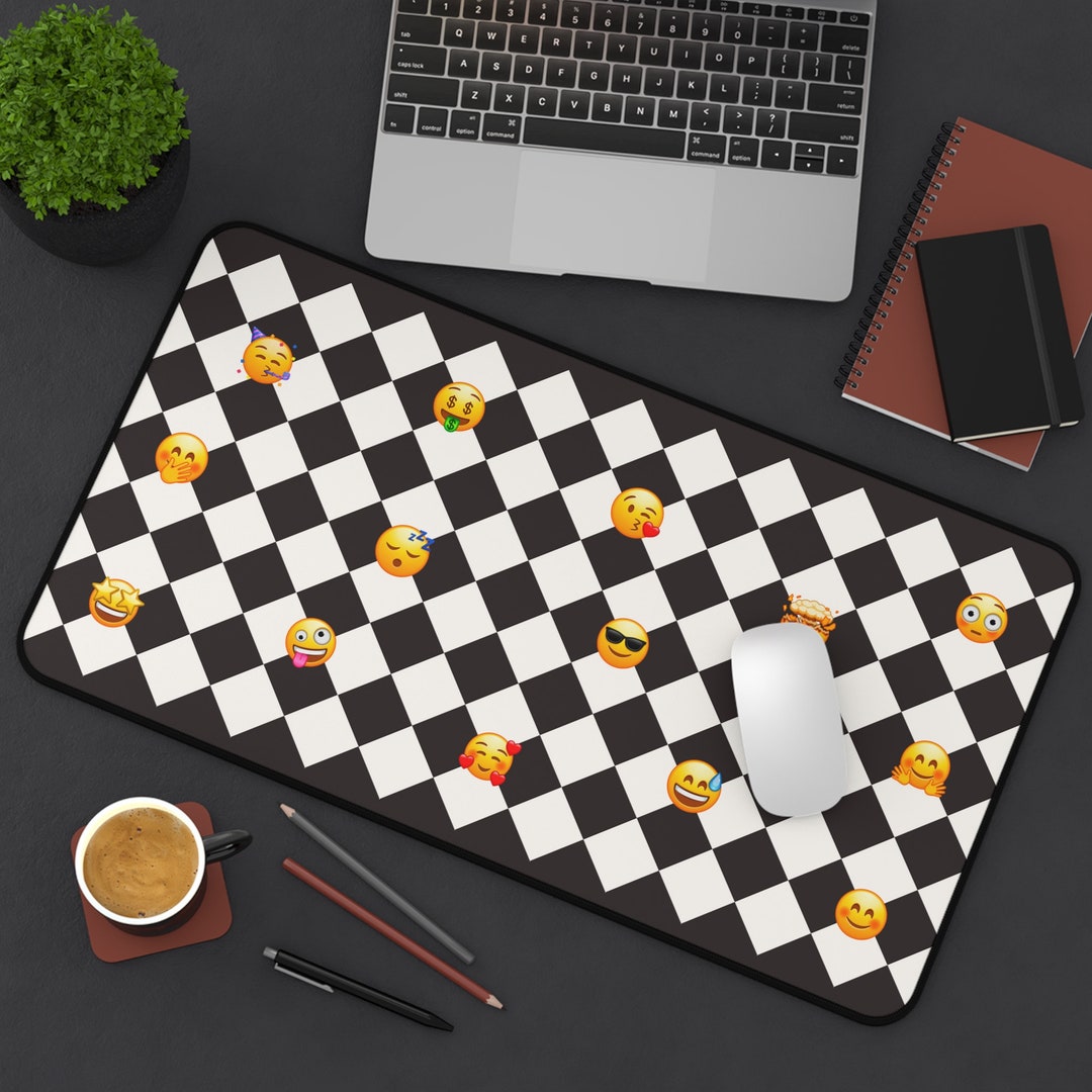Desk Mat: Cute Checkered Aesthetic Deskmat, Unique Office Accessory ...
