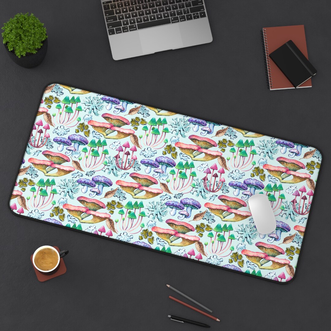 Magic Mushroom Desk Mat Cute Cozy Gamer Decor, Cottagecore Aesthetic ...