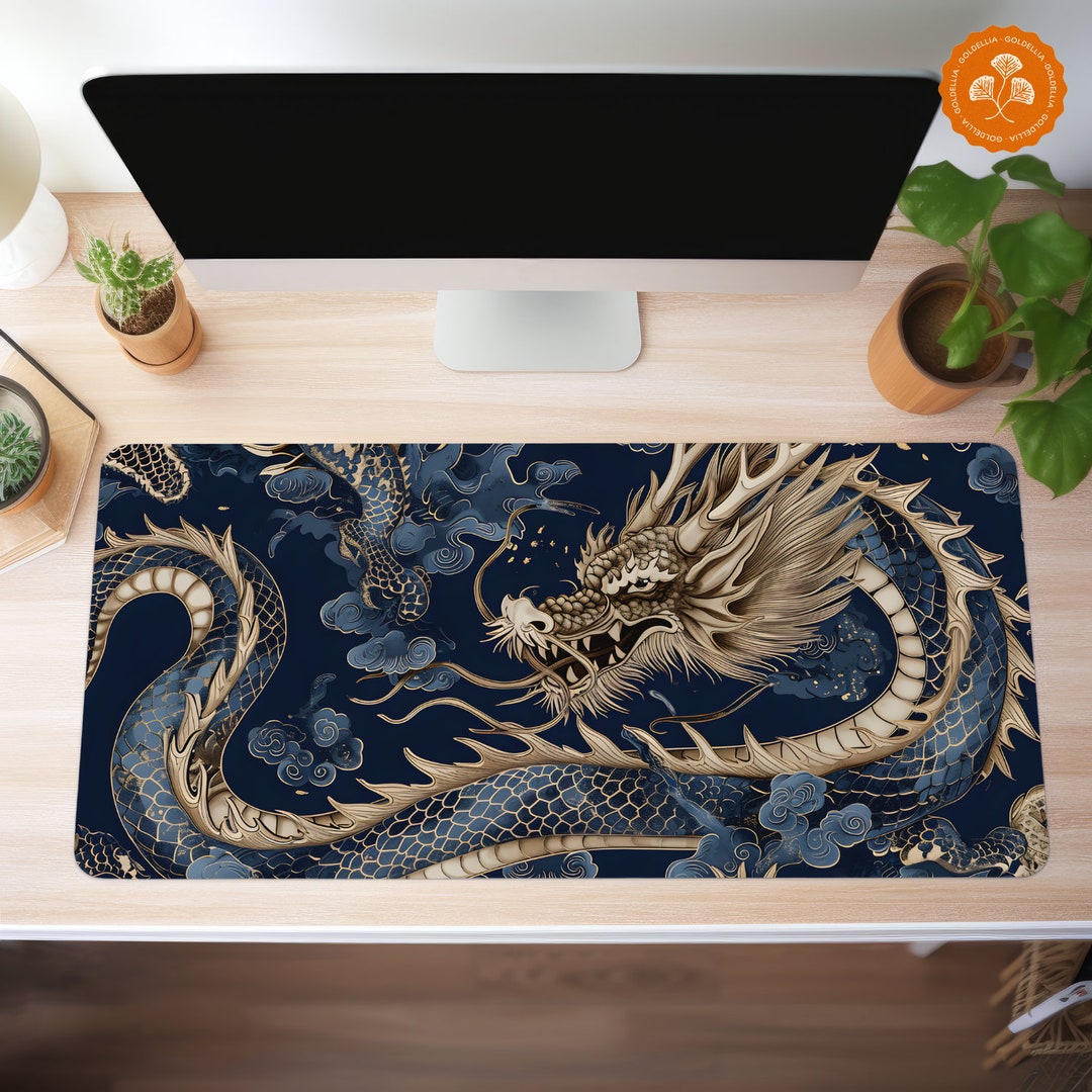 Dragon Desk Mat: Aesthetic Cozy Gamer Haven With Unique Dragon Anime ...