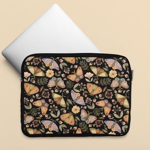 Cottagecore Moth Floral Butterfly Laptop Sleeve, Case for 12" 13" 15 ...