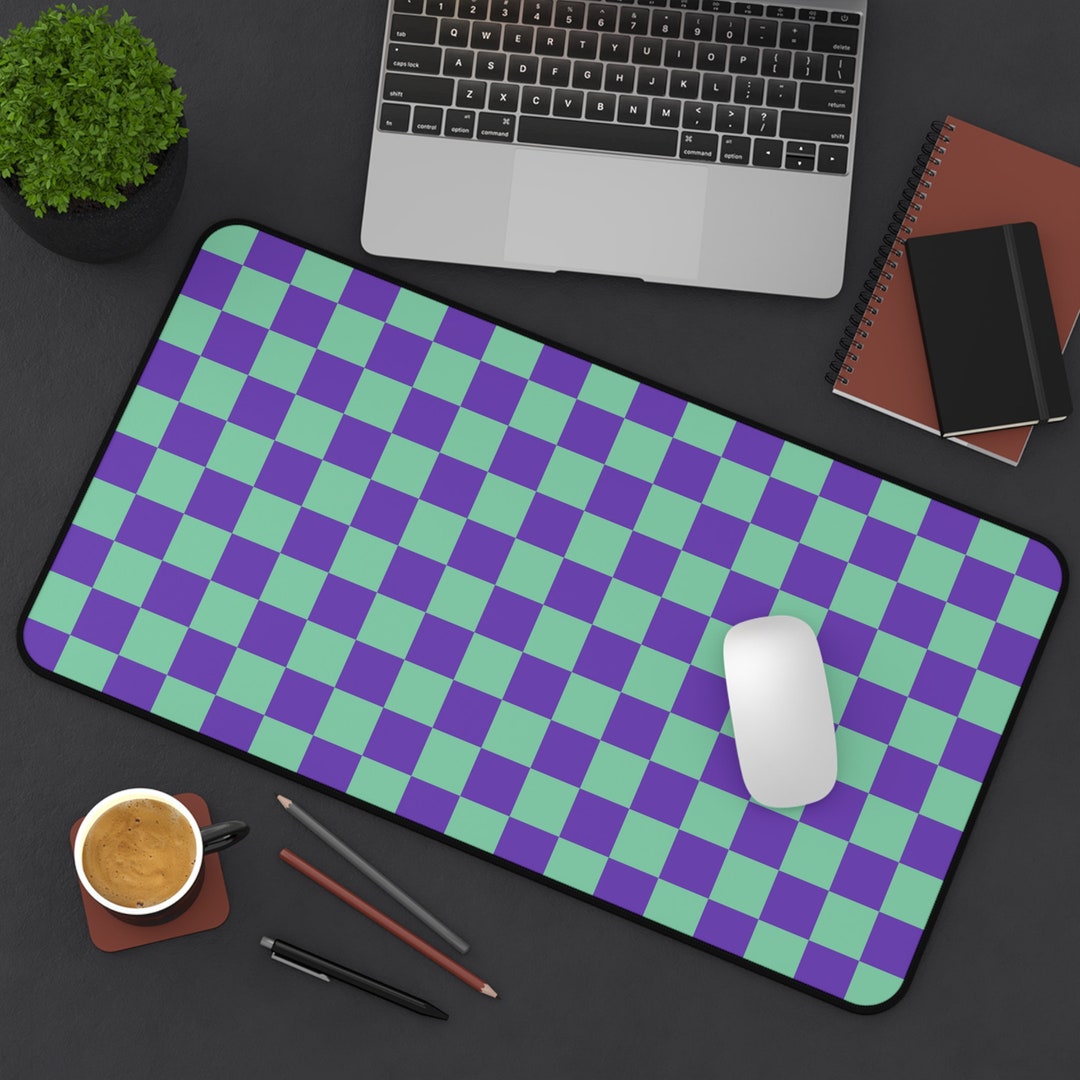Funky Desk Mat: Trendy Checkered Aesthetic Deskmat, Unique Office ...