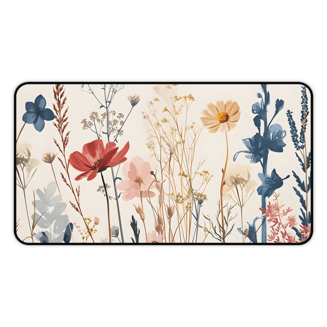 Beige Desk Mat Cute Aesthetic, Cozy Gamer Decor, Large Office Pad With ...