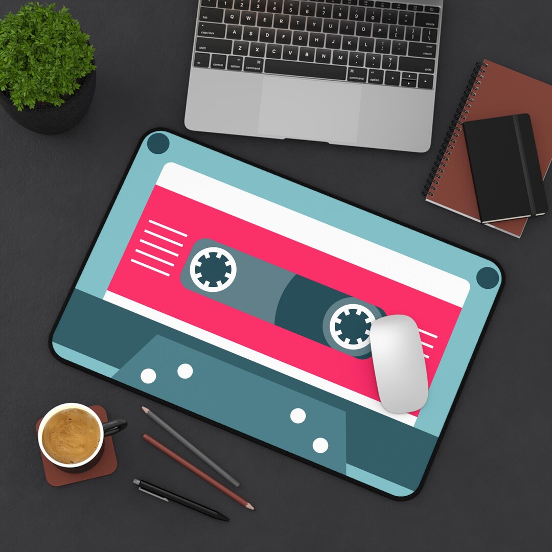 Retro Cassette Tape Desk Mat, Music Lovers Gift, Gaming Mousepad ...