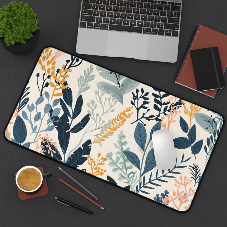 Floral Desk Mat: Cozy Office Decor, Watercolor Art Floral Art, Unique ...