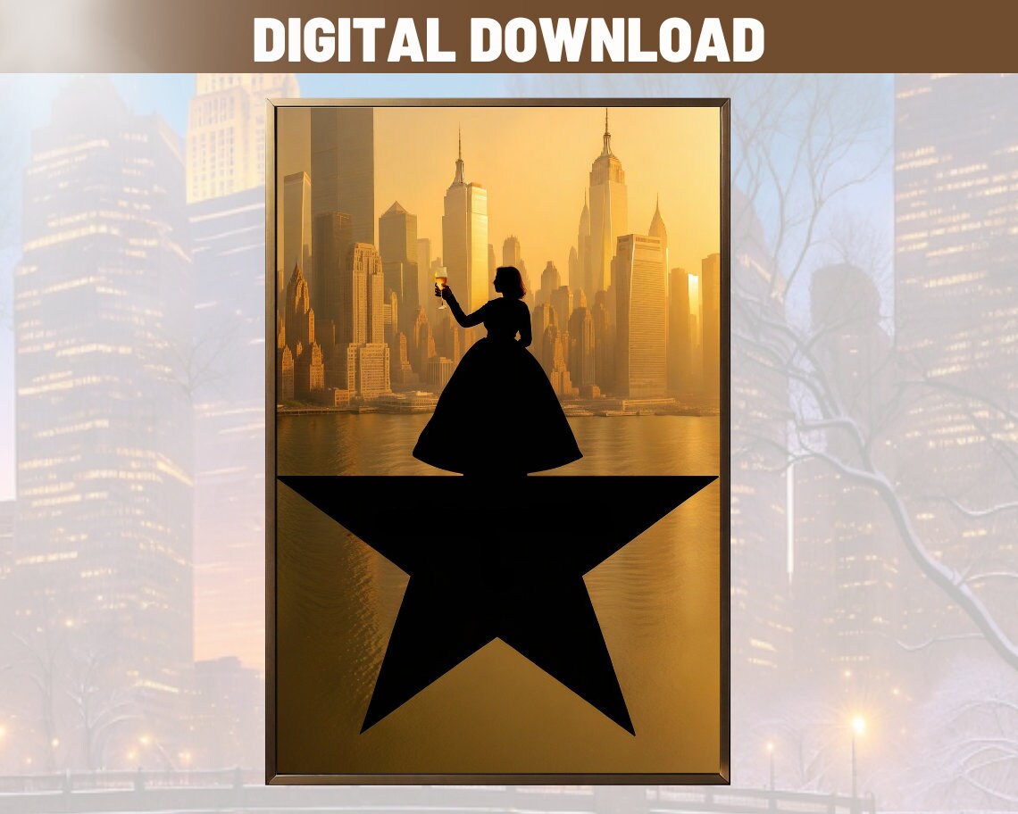 Hamilton Musical Poster Digital Art Broadway Art. Perfect Wall Decor ...