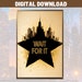 Pack of Three! Hamilton the Musical Broadway Digital Wall Art Gold Star ...