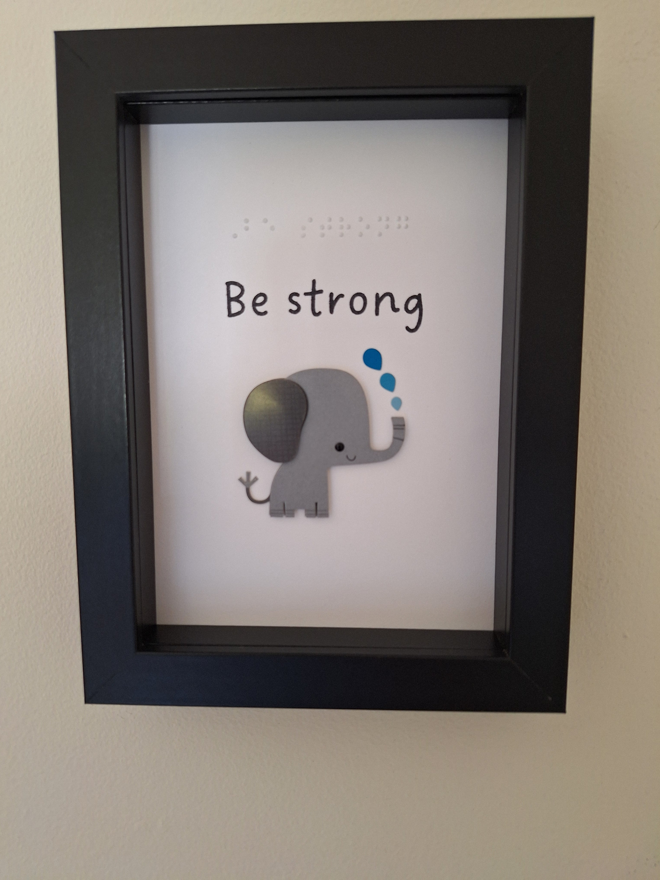 Be Strong Braille Wall Art - Etsy