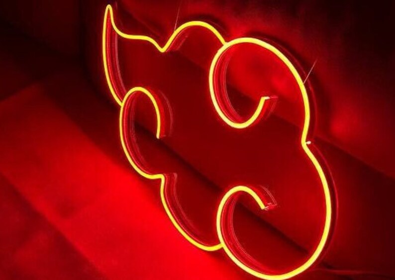 Anime Cloud Akatsuki Custom Neon Sign Personalized LED Neon Light Home ...