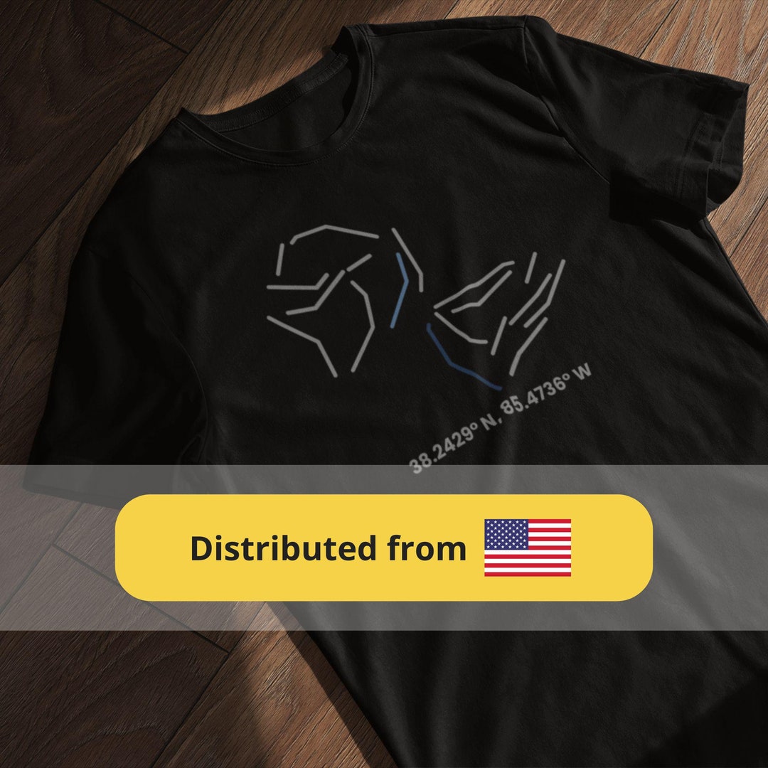 Iconic Championship Golf Course T-shirt Unique American Course Map ...