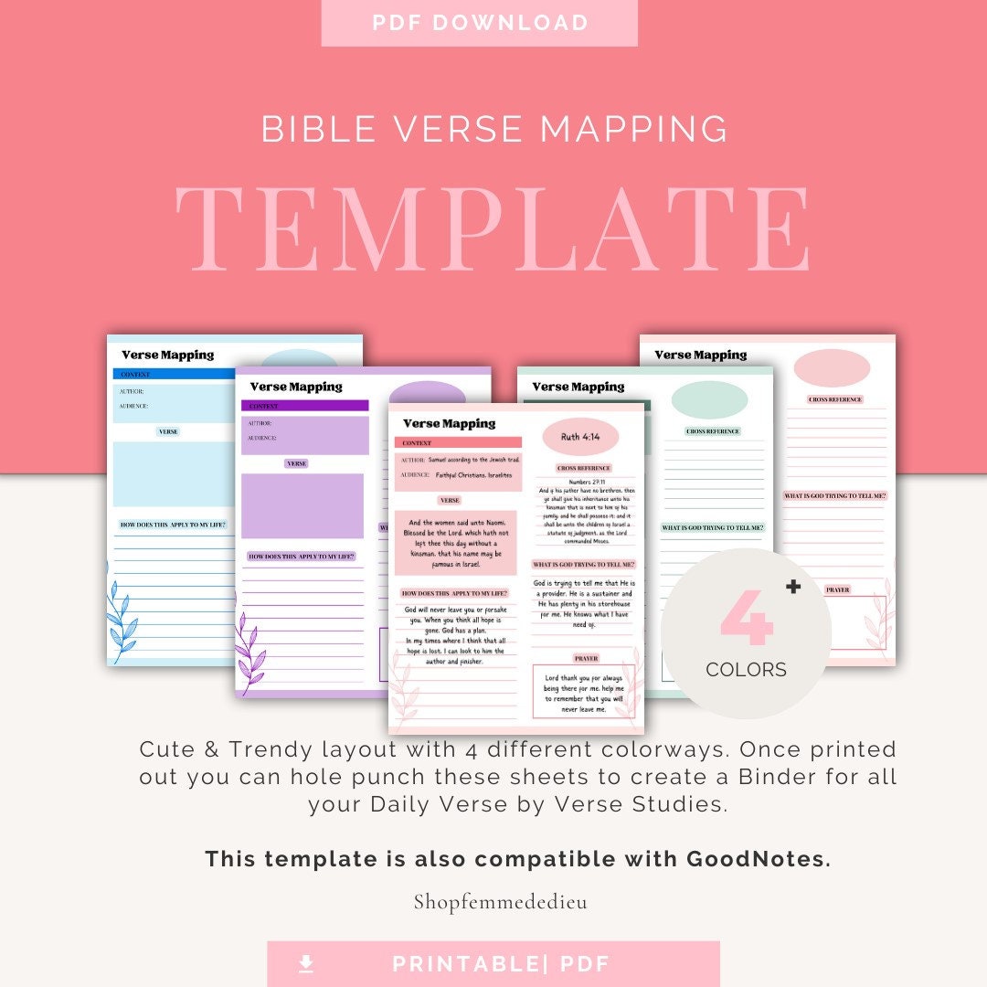 Verse Mapping Bible Study Minimalist - Etsy