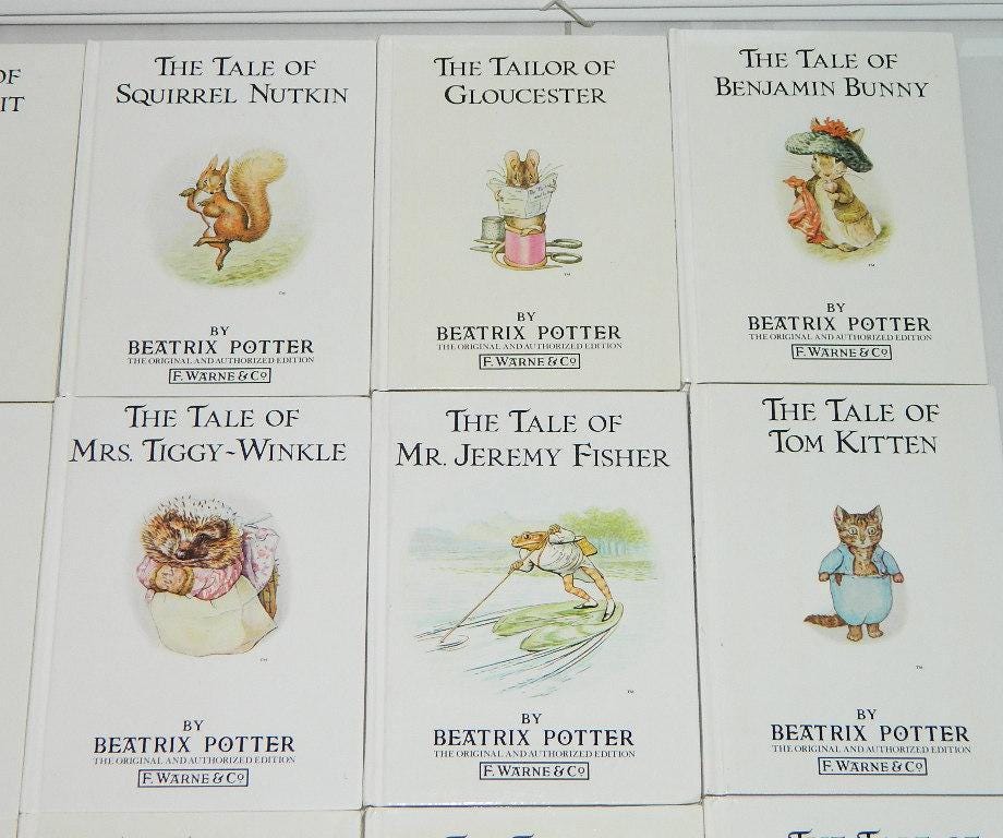Vintage 1986 Peter Rabbit and Friends Beatrix Potter Mini Books Issue 1 ...