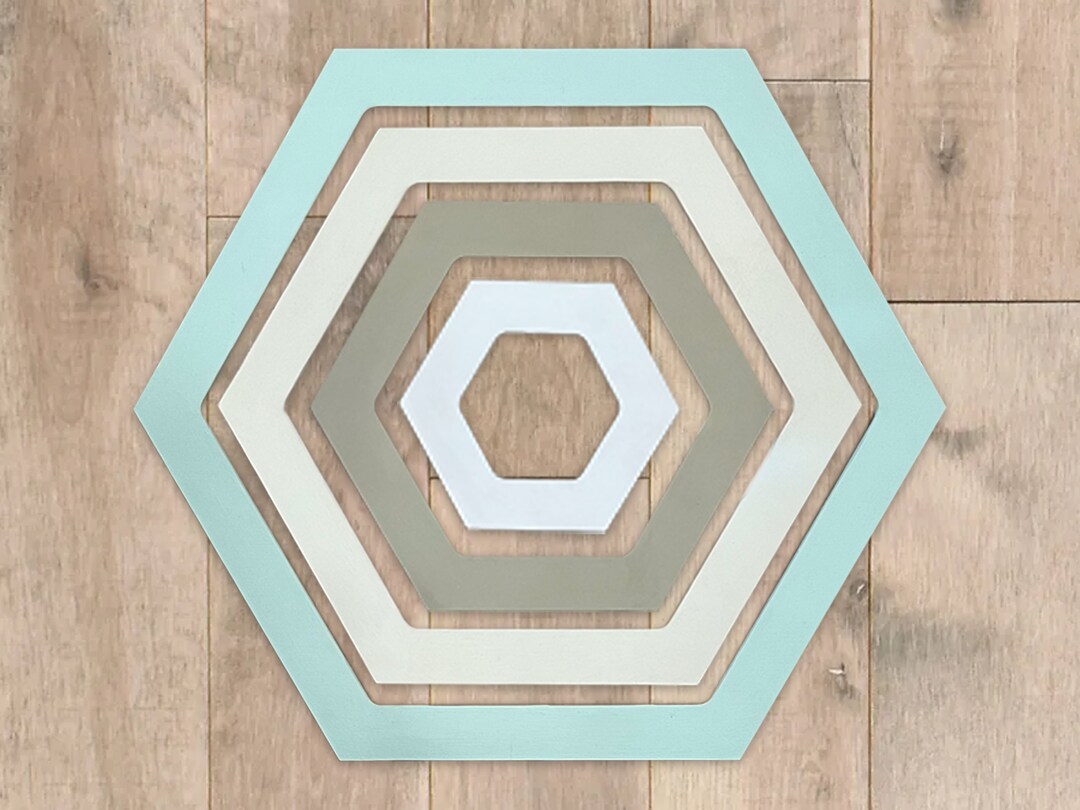 Hexagon Picture Frames Set of 4 - Etsy