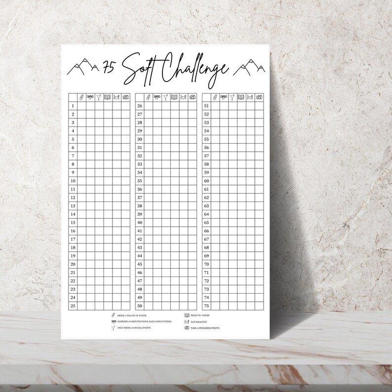 75 Soft Minimalist Checklist | Instant Download | Digital Pdf ...