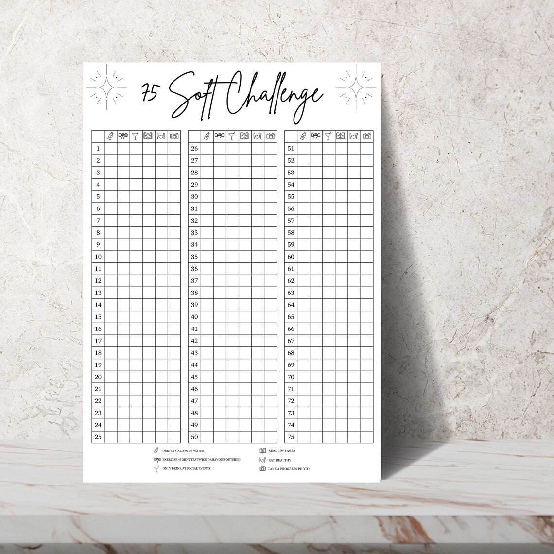 75 Soft Minimalist Checklist Instant Download Digital Pdf Printable ...