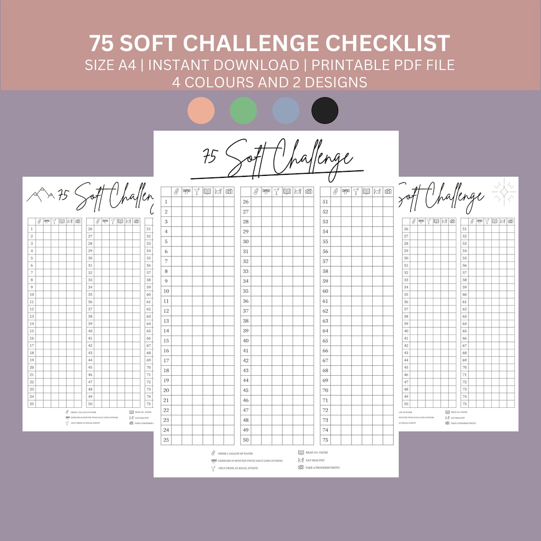 75 Soft Minimalist Checklist | Instant Download | Digital Pdf ...