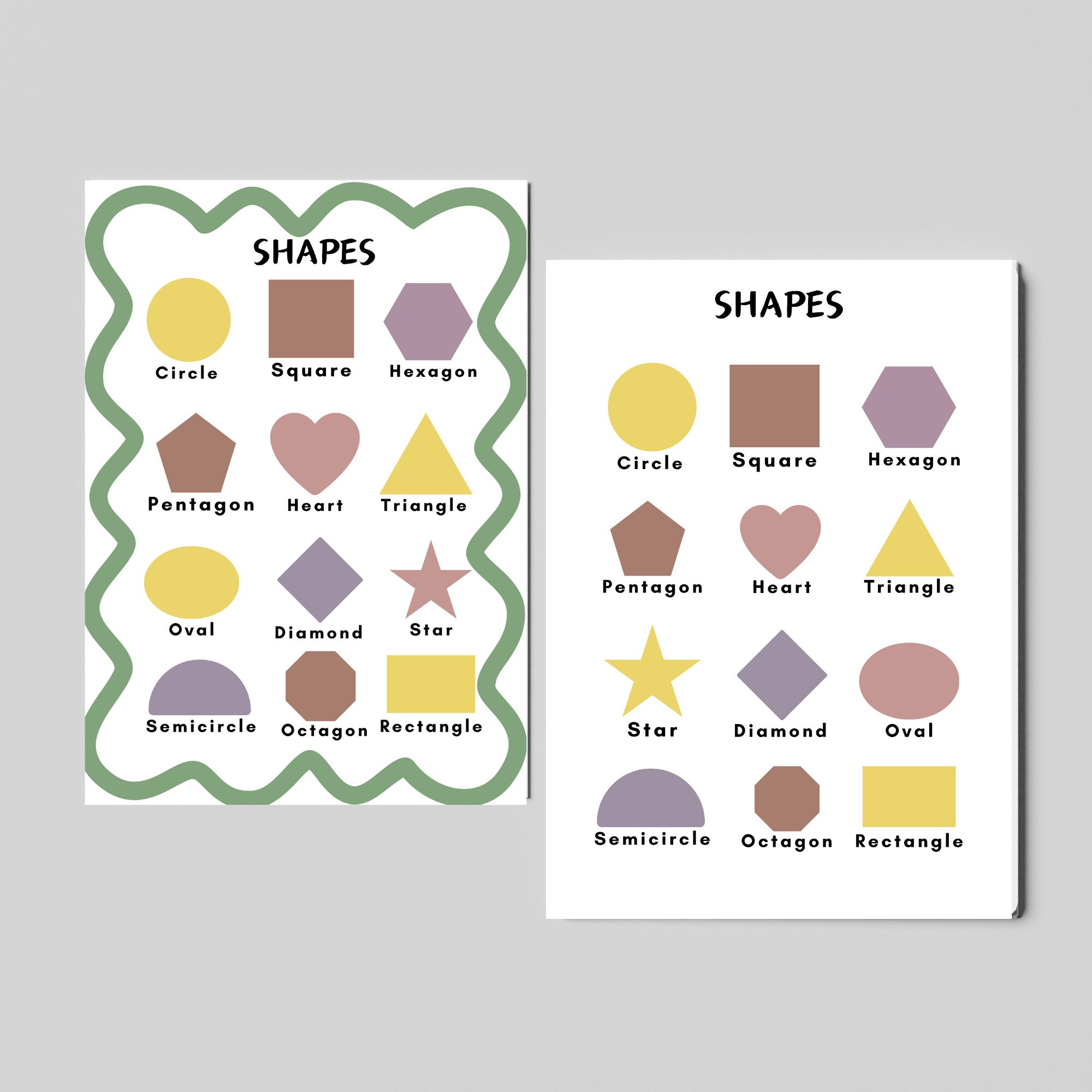 Educational Poster of Shapes for Kids Classroom or Playroom - Etsy
