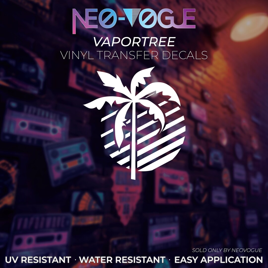 Vaportree Decal Vaporwave Decal Permanent Vinyl Oracal 651 Neovogueus ...