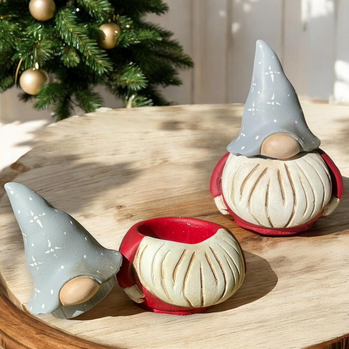 Cute Ceramic Gonk Box With Lid, Gnome Ornament and Jewelry Organizer ...