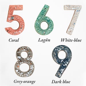 Handmade Ceramic House Numbers - Outdoor Decor Address Number ...