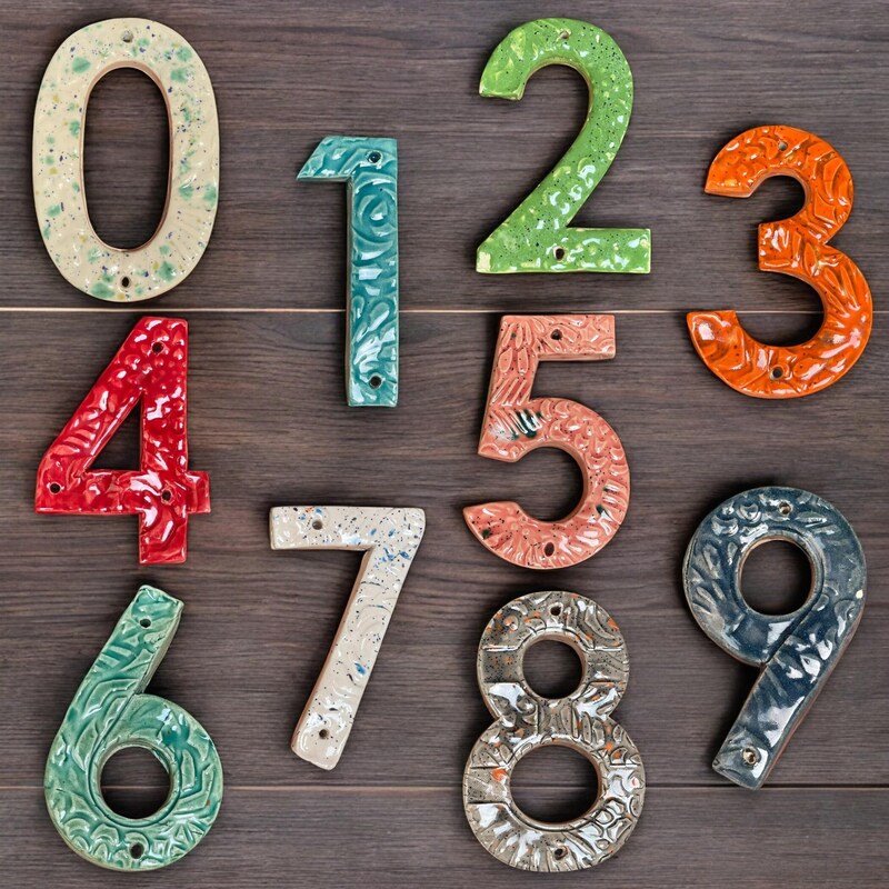 Ceramic House Numbers - Etsy
