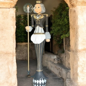Life Size Nutcracker Floor Lamp, 5.57 Ft Tall Ceramic Nutcracker Statue ...