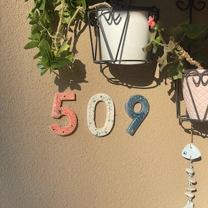 Handmade Ceramic House Numbers - Outdoor Decor Address Number ...