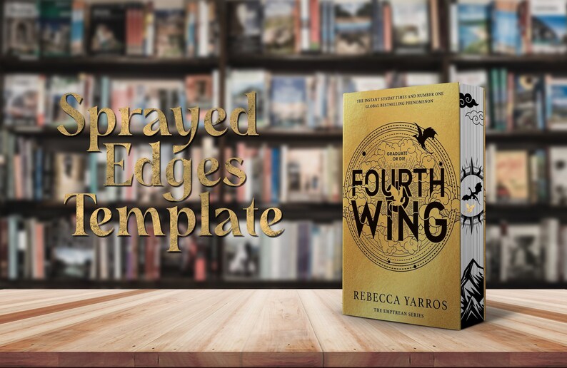 Fourth Wing, Dragons, DIY Sprayed Book Edges, Digital Stencil, Cricut ...