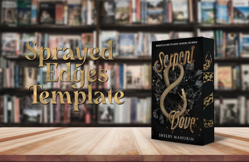 Serpent & Dove, Snake, DIY Sprayed Book Edges, Digital Stencil, Cricut ...