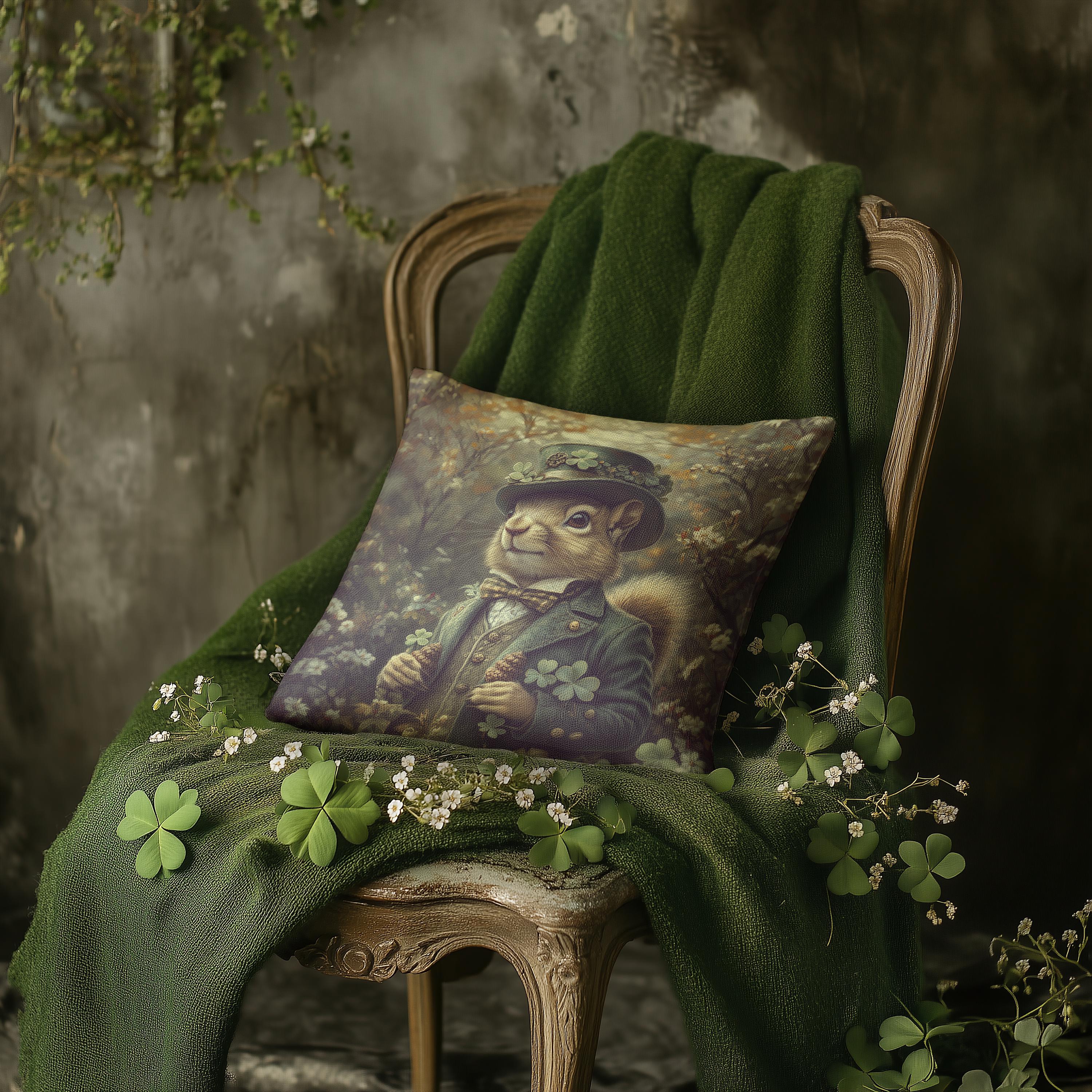 Saint Patricks Day William Morris Inspired Irish Squirrel Floral Faux ...