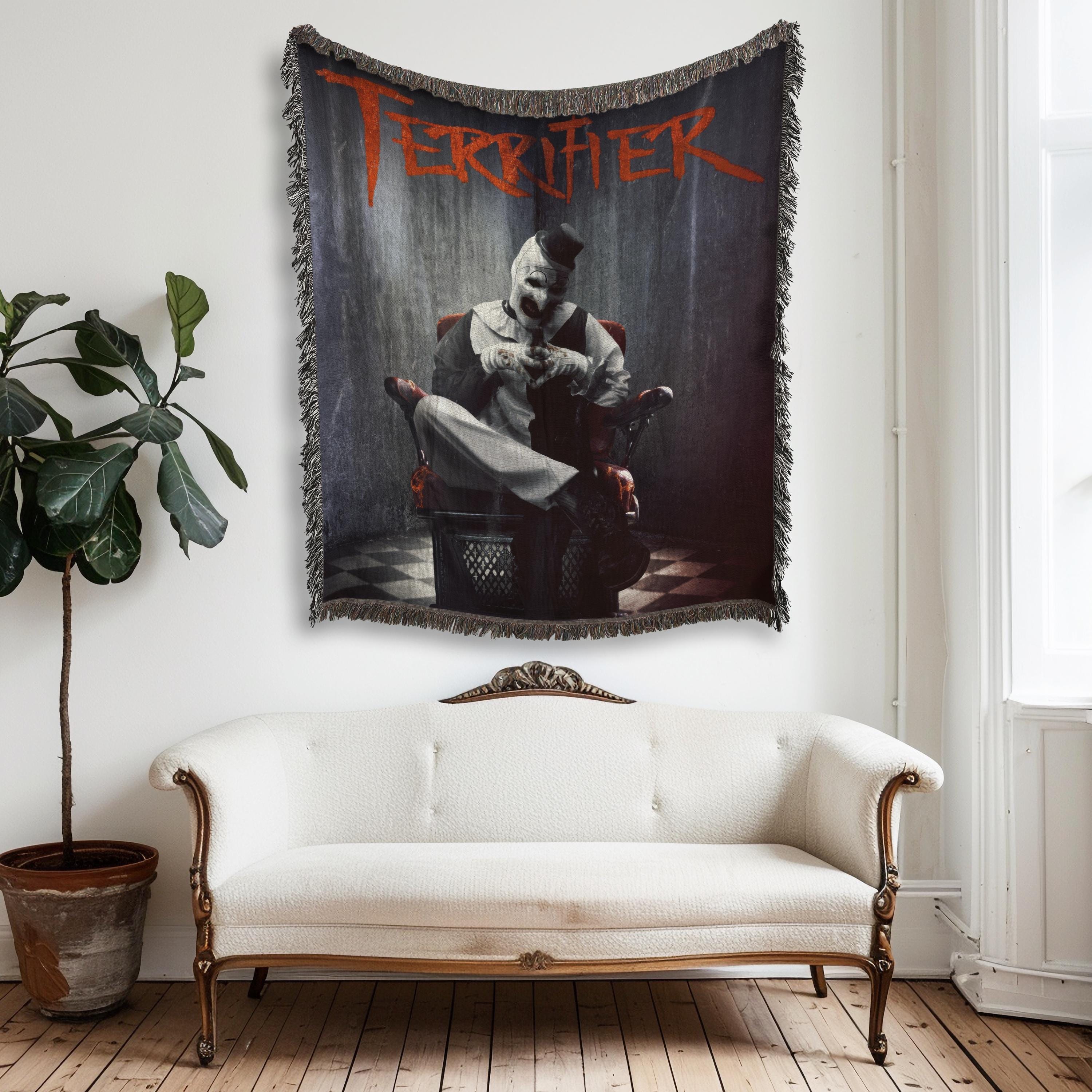 Terrifier Art the Clown Tapestry Woven Blanket - Etsy