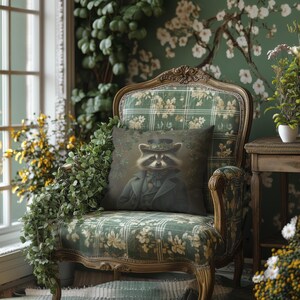 Saint Patricks Day William Morris Inspired Irish Raccoon Floral Faux ...