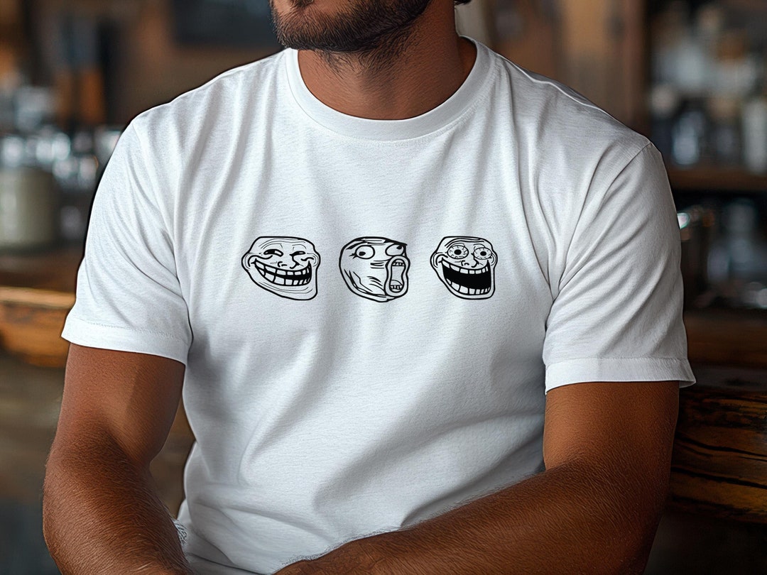 Troll Face Rage Comic Troll Face Meme T-shirt - Etsy