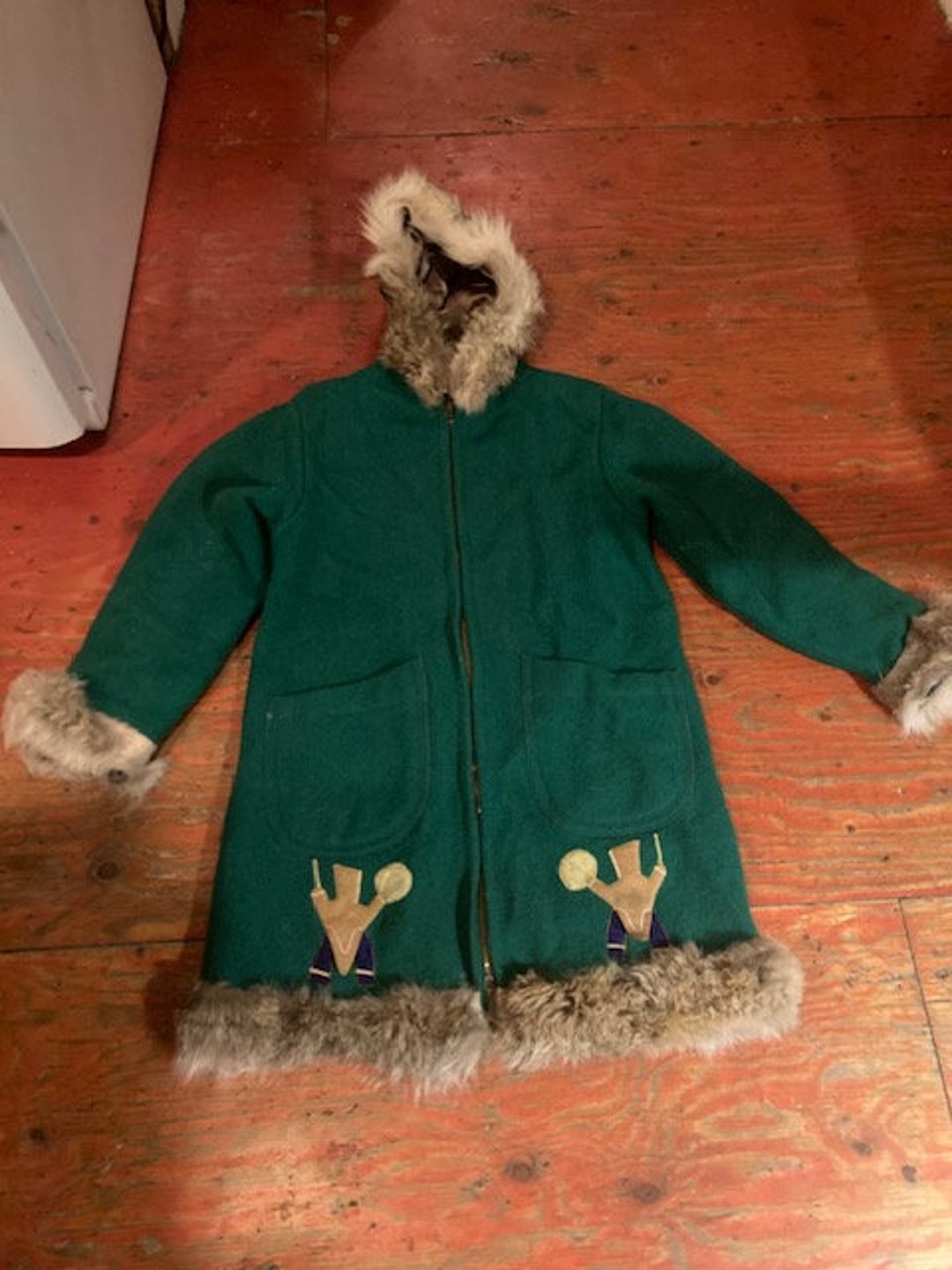 Inuit Green Wool Coat Original - Etsy