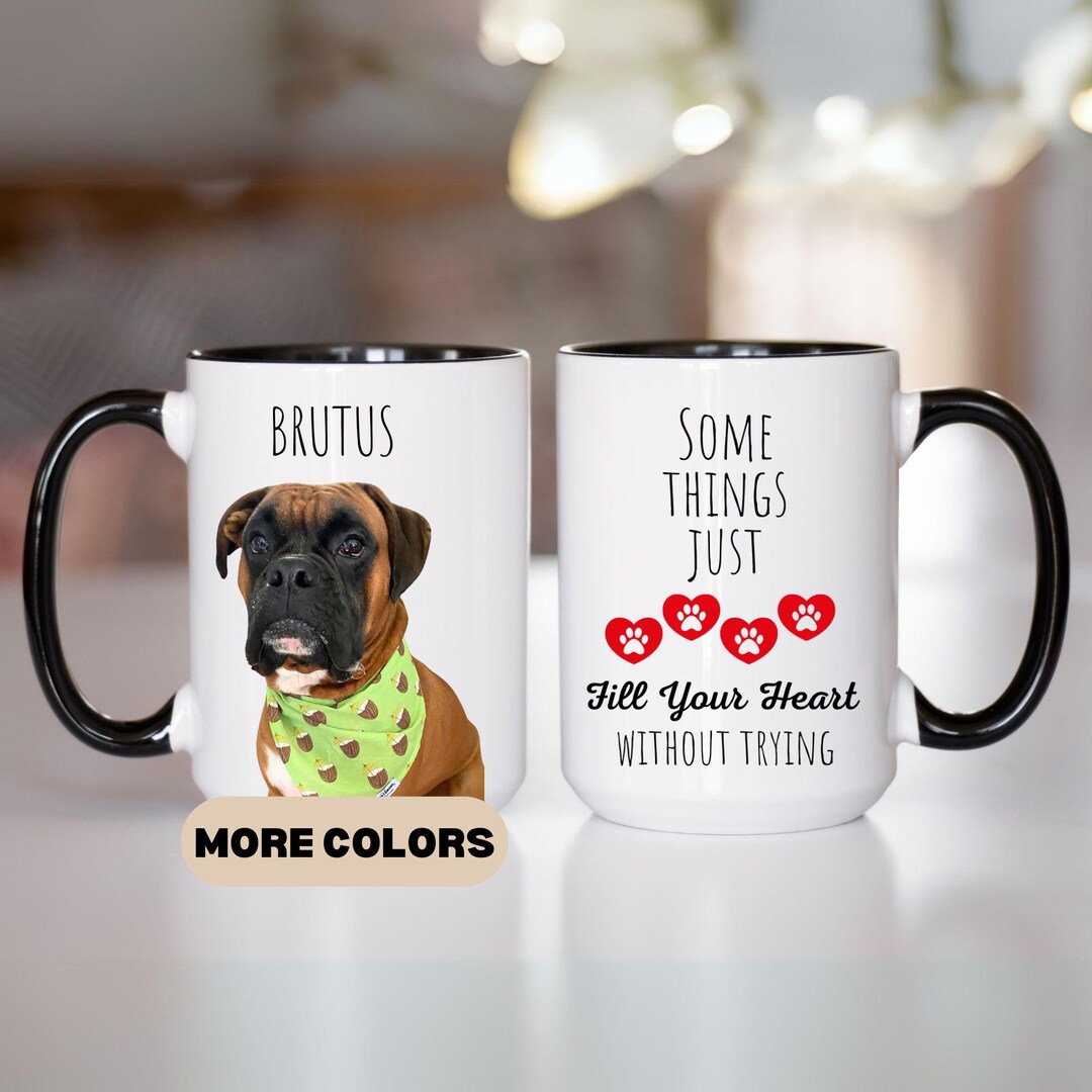 Extra Large Mug Pet Photo Mug, Jumbo Pet Portrait Mug, Personalize Pet ...