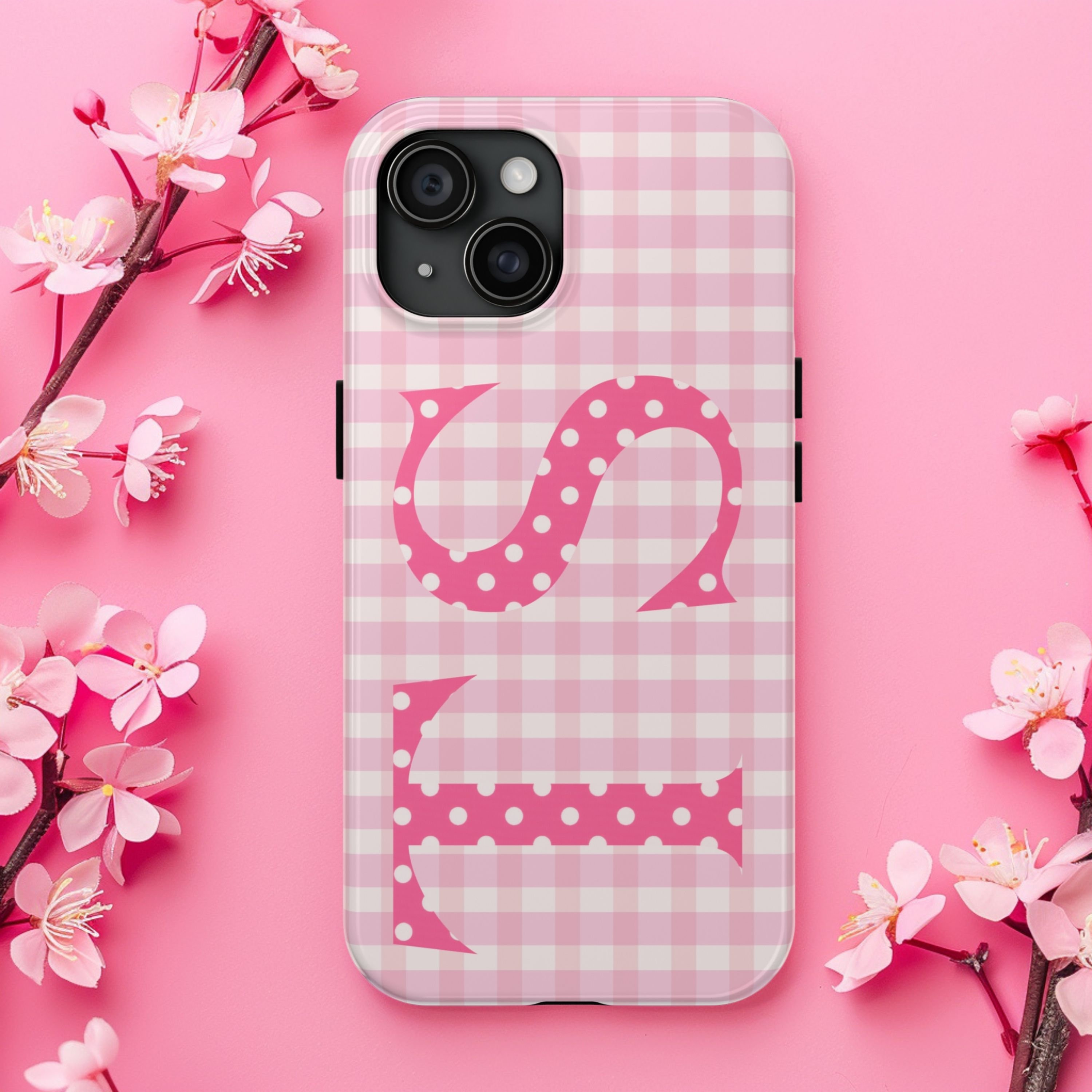 Personalized Preppy Gingham Phone Case for iPhone 15 Pro Max iPhone 14 ...