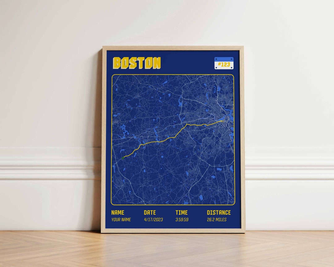 Boston Marathon Custom Race Poster - Etsy