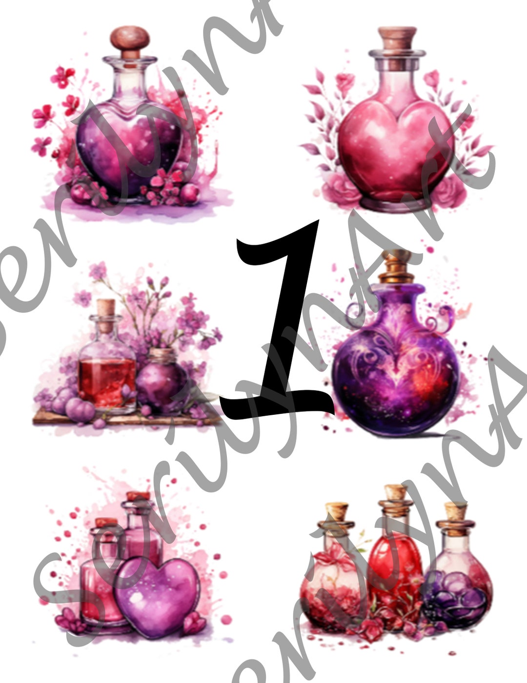 Sticker Sheet Love Potion Themed for Bullet Journals, Planners ...
