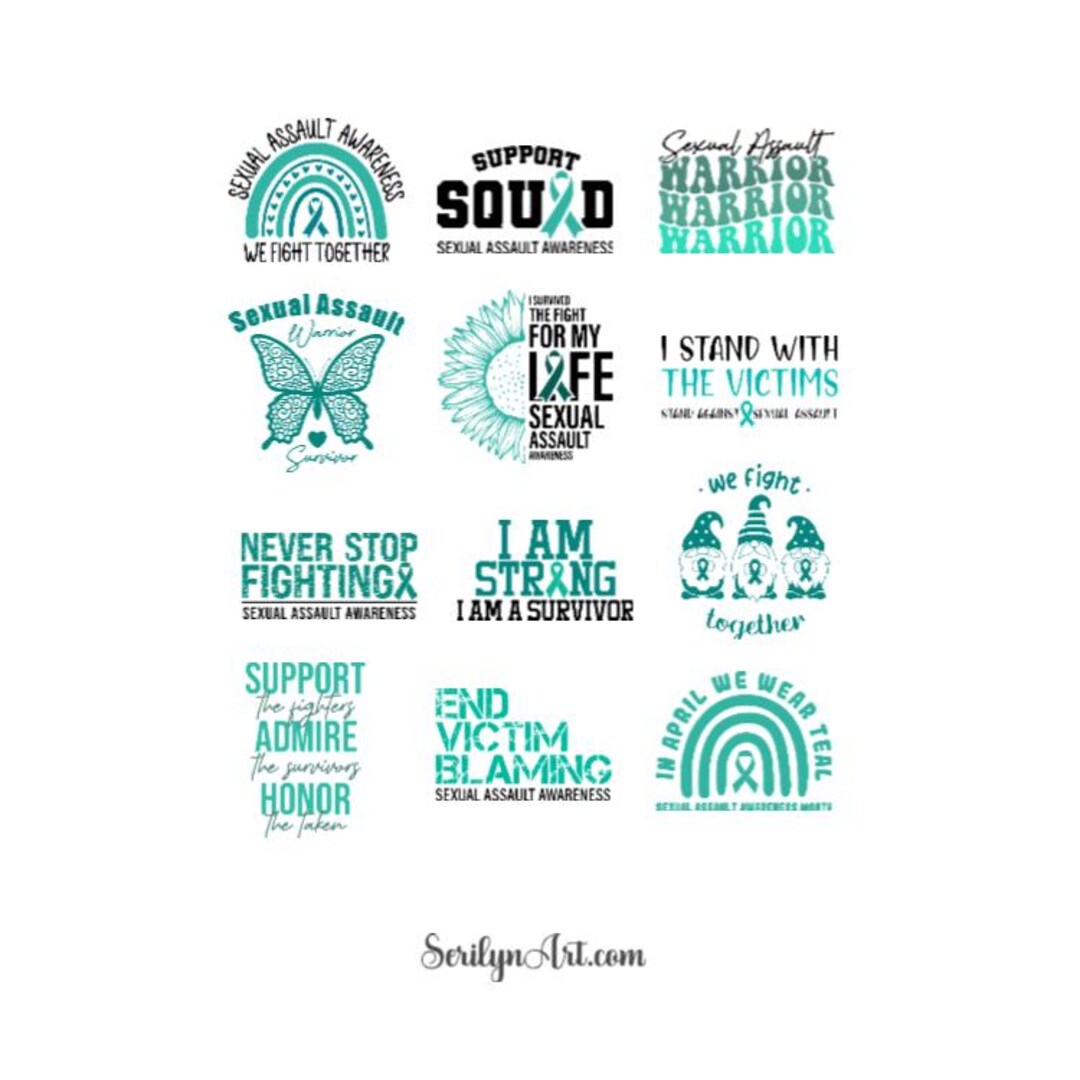 Sticker Sheet Sexual Assault Awareness for Bullet Journaling, Planners ...