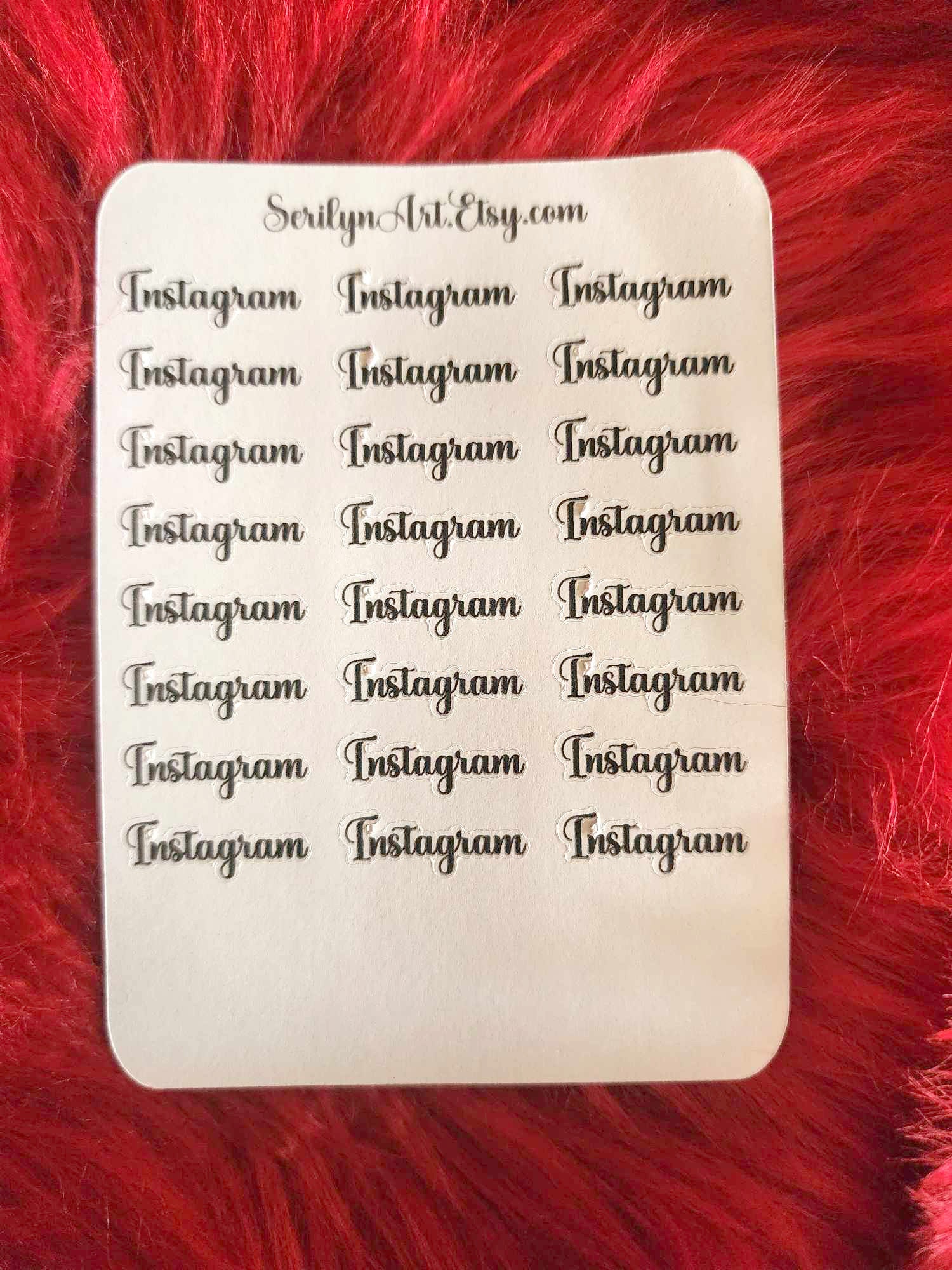 Sticker Sheet Instagram Scripts/icons for Bullet Journals and Planners ...