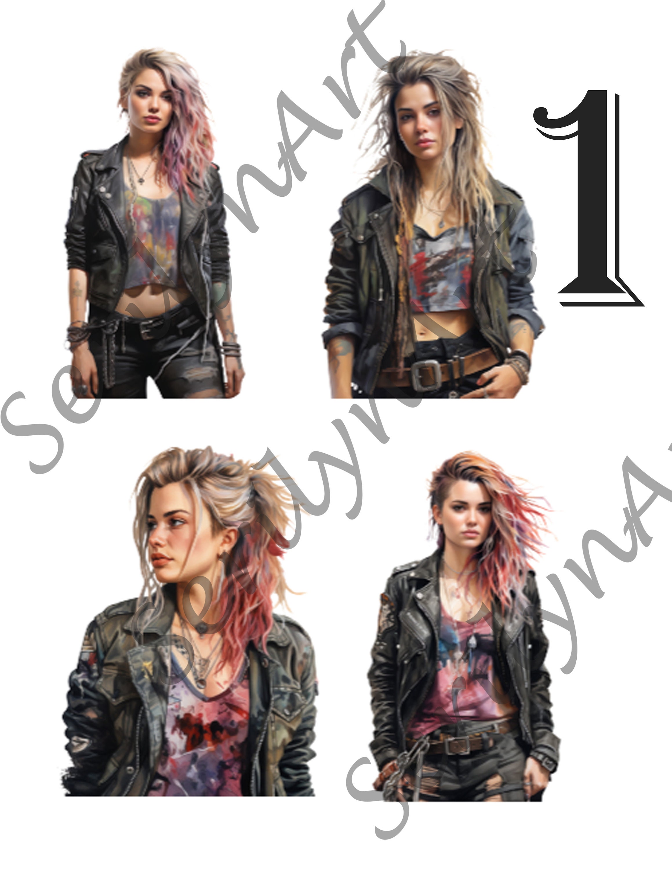 Sticker Sheet Punk Rock Woman Themed Stickers for Bullet Journal ...