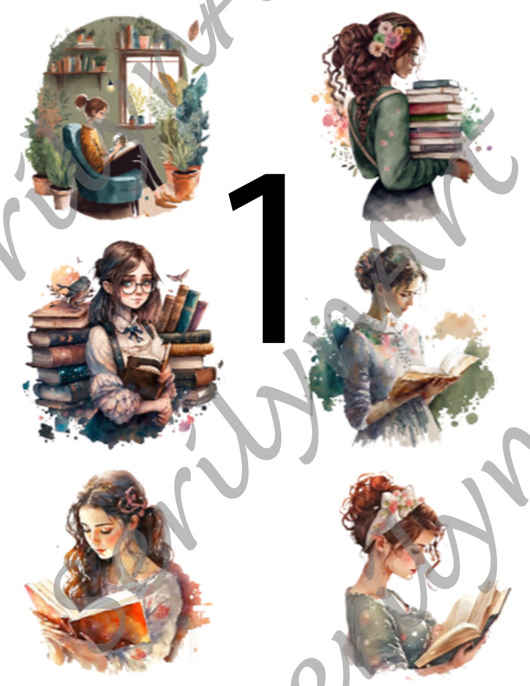 Sticker Sheet Bookworms Themed for Bullet Journaling, Planners ...