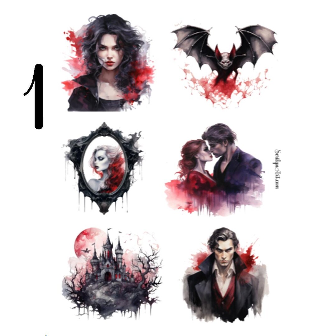 Sticker Sheet Vampire Lair Themed Stickers for Bullet Journal, Planner ...
