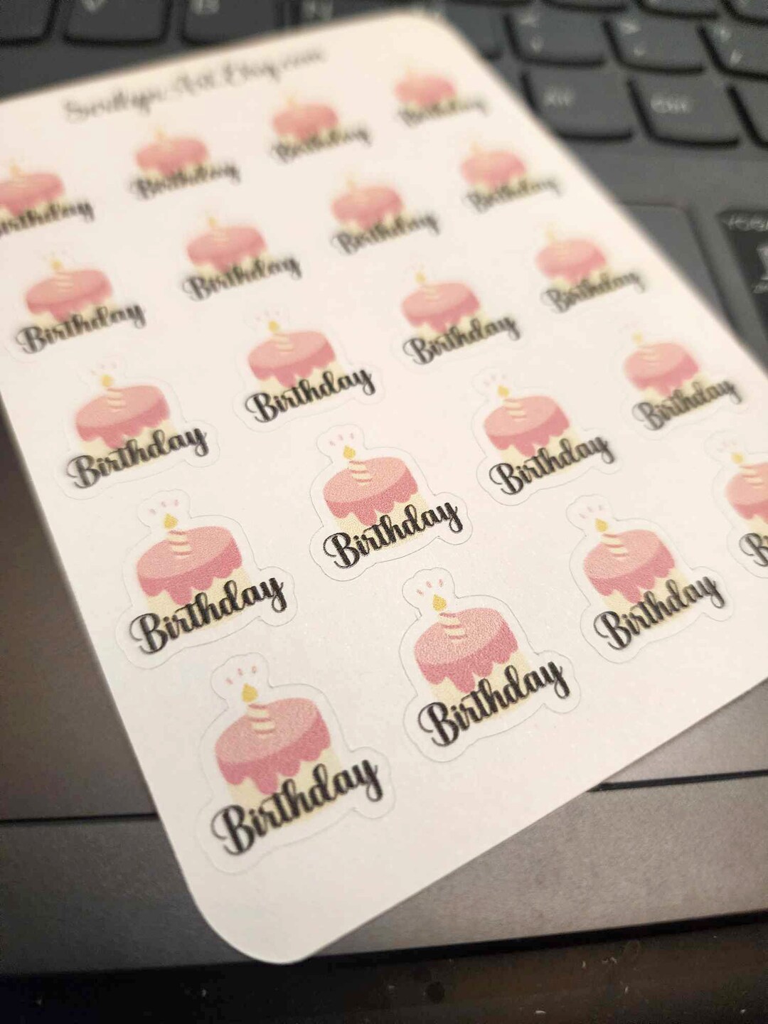 Sticker Sheet Birthday Scripts/icons for Bullet Journals and Planners - Etsy